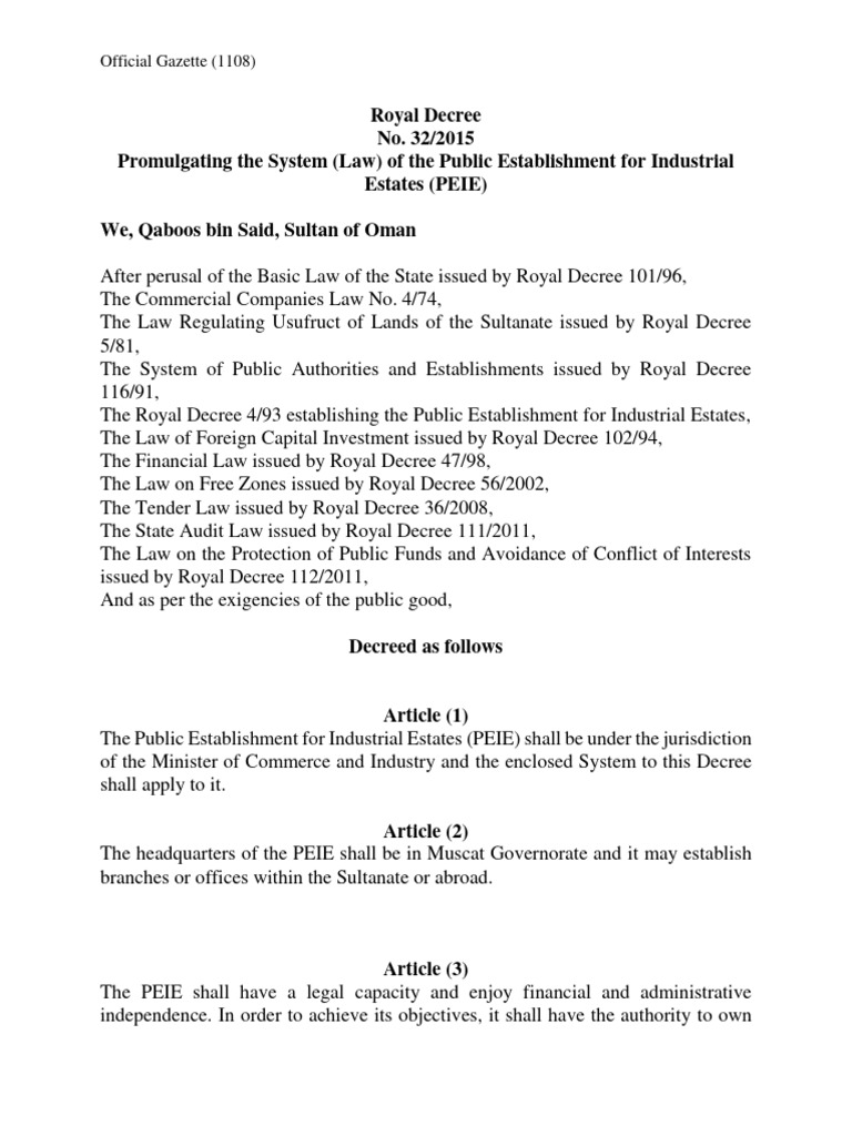 Legislation Royal Decree | PDF | Decree | Budget