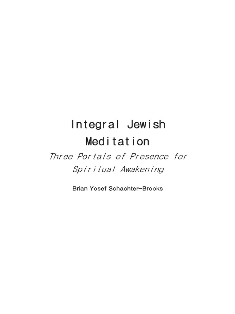 Jewish Meditation | PDF | Meditation | Thought