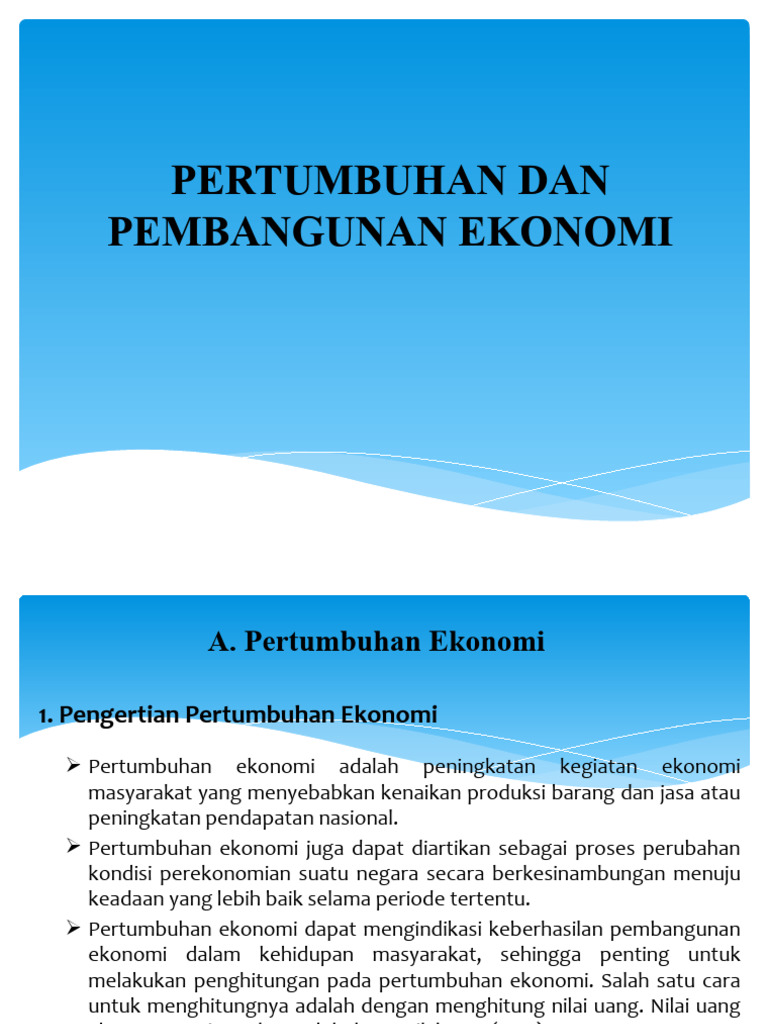 Pertumbuhan Dan Pembangunan Ekonomi | PDF