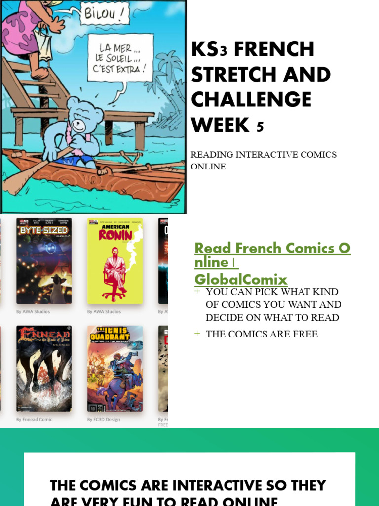 KS3 French: Read Free Interactive Comics | PDF