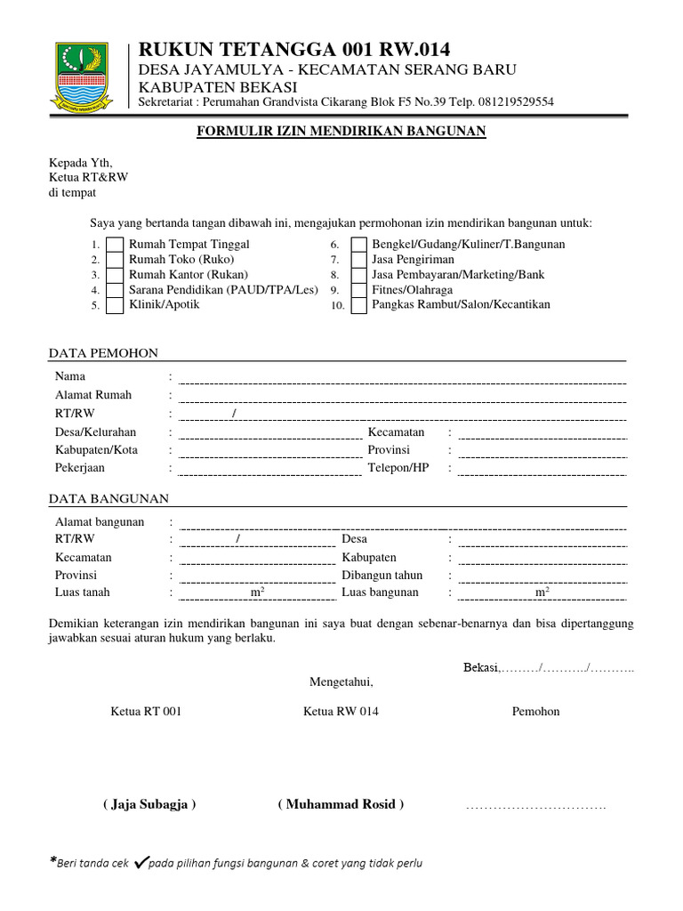 Izin Mendirikan Bangunan Imb | PDF
