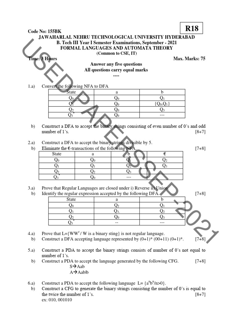 September 2021 | PDF | Models Of Computation | String (Computer Science)