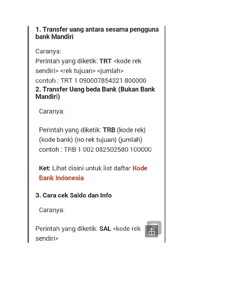 Transfer Mandiri | PDF
