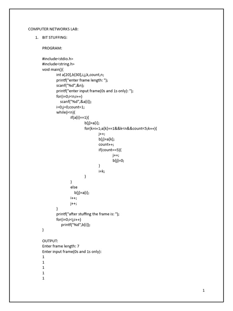 Computer Networks Lab | PDF | Computer Standards | Computer Engineering