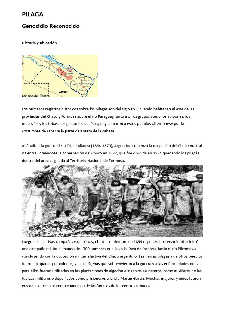 Genocidio Pilagá: Historia y Masacre | PDF | Argentina | América del Sur