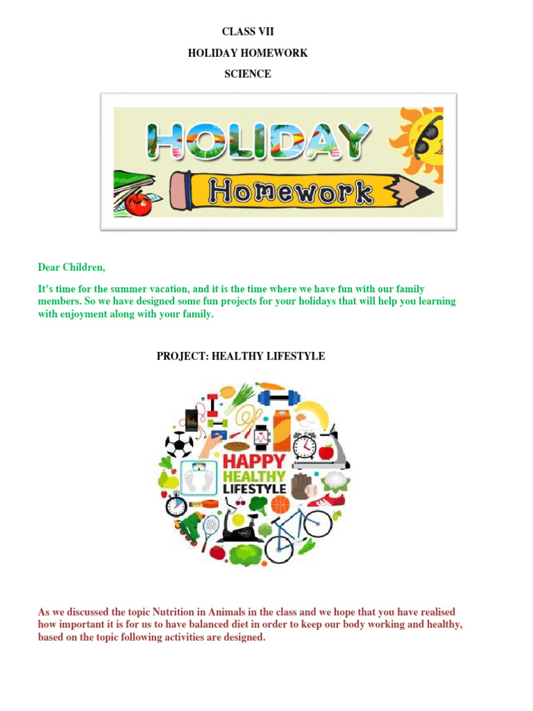 Class -7 holiday homework | Download Free PDF | Part Of Speech ...