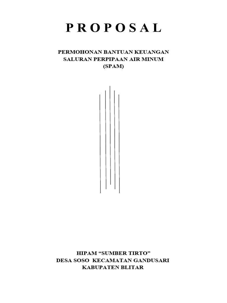 Proposal Pembangunan SPAM Desa Soso | PDF