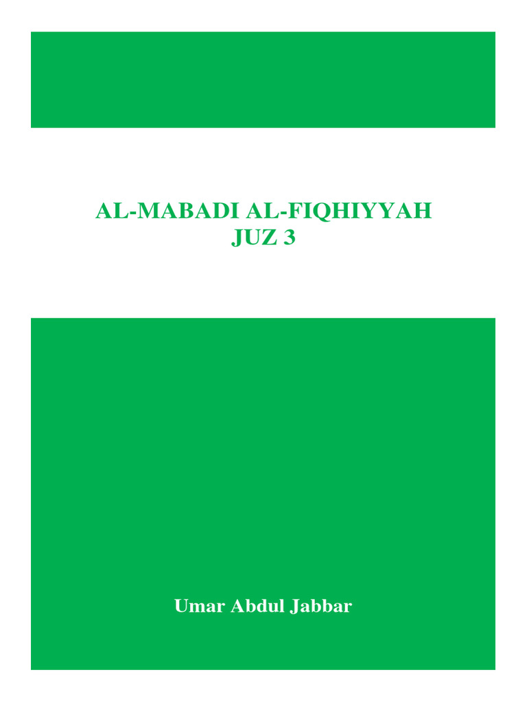 Al Mabadi Al Fiqhiyyah Juz 4 | PDF