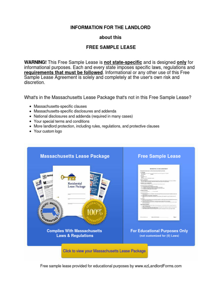 Free Sample Lease Agreement Template | PDF | Lease | Leasehold Estate