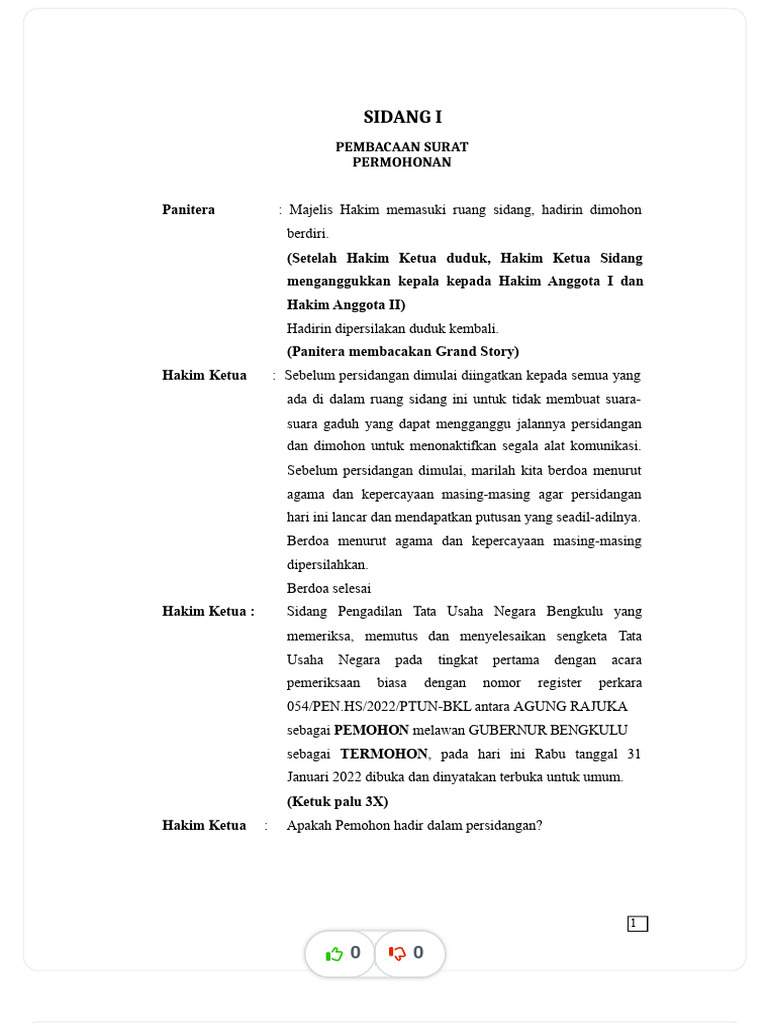 contoh-skenario-sidang-ptun-dialog_compress | PDF