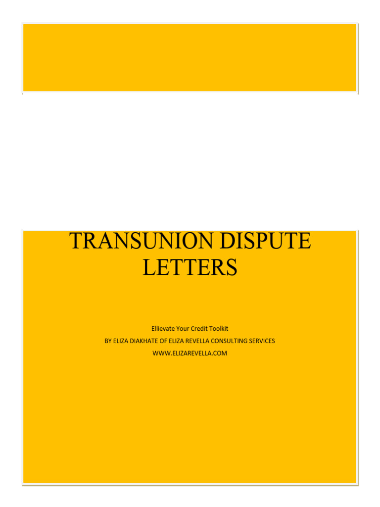 Transunion Dispute Letters - Round 1 - 3 | PDF | Identity Document ...