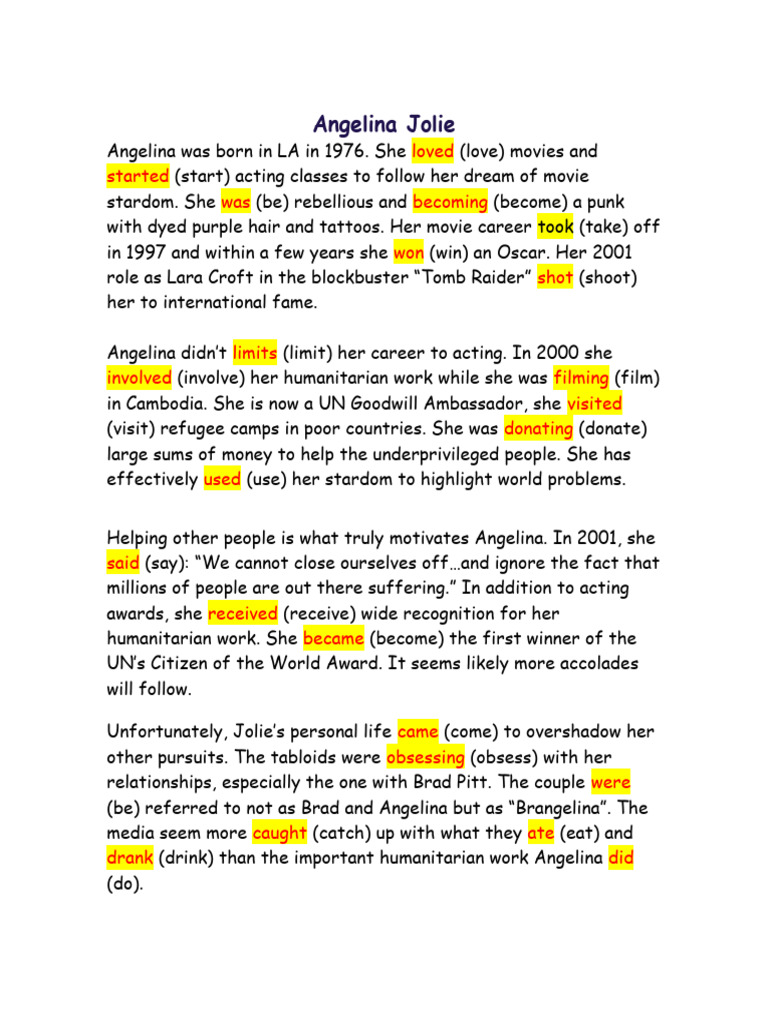 Angelina Jolie | PDF | Social Science