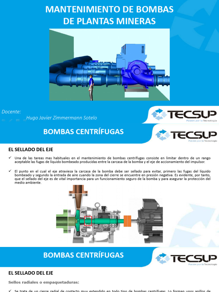 Mantenimiento de Bombas Plantas Mineras - 2da. Parte | PDF | Rodamiento (Mecánico) | Bomba