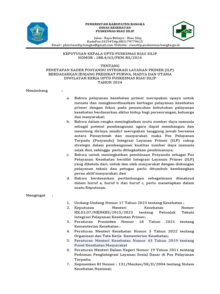 SK Kader Purwa Madya DN Utama Revisi | PDF