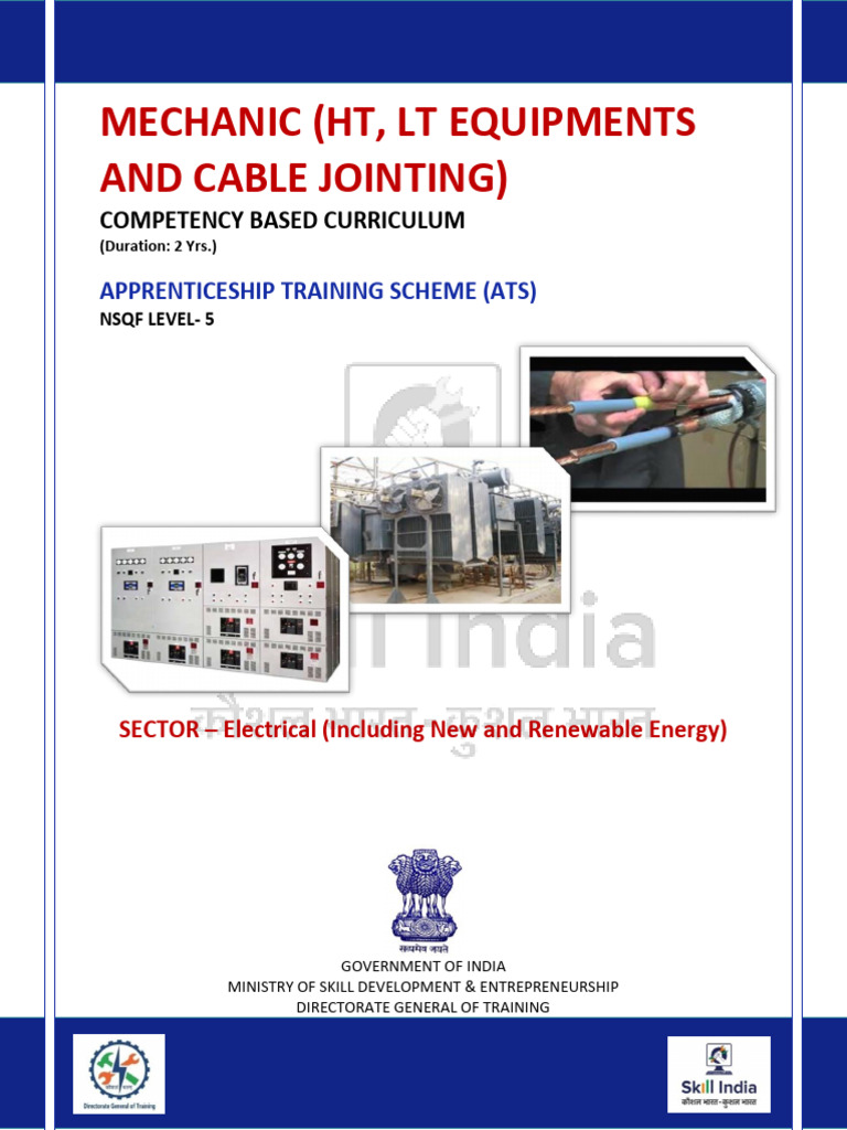 ATS Mech HT LT Eqpt Cable Jointing NSQF 5 | PDF | Apprenticeship ...