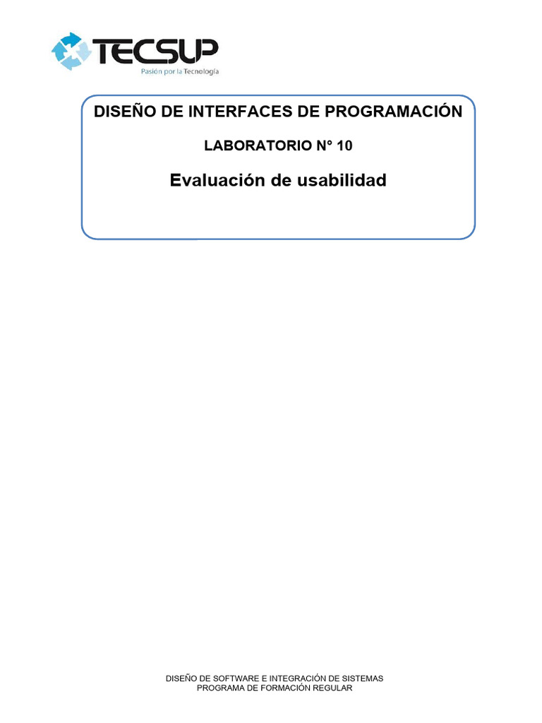 Lab 10 - Evaluación de Usabilidad | PDF | Diseño de interfaz de usuario ...