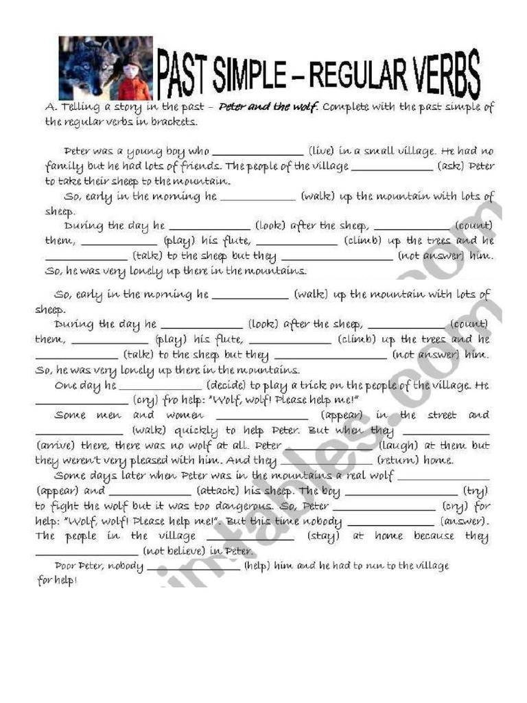 Past simple - Reading and writing | PDF