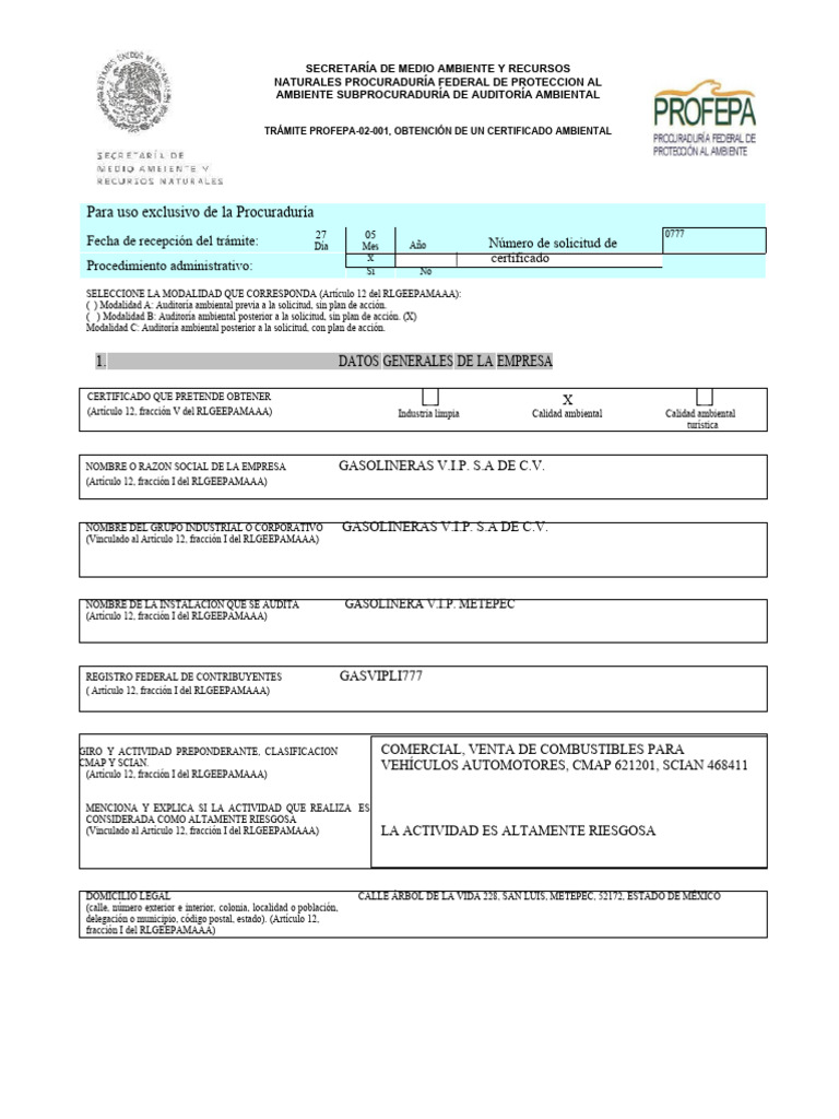 PROFEPA 02 Tramite | PDF | Contralor | Auditoría