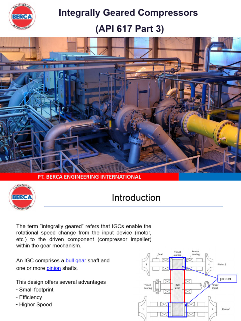 Integrally Geared Compressors (API 617 Part 3) : Pt. Berca Engineering ...
