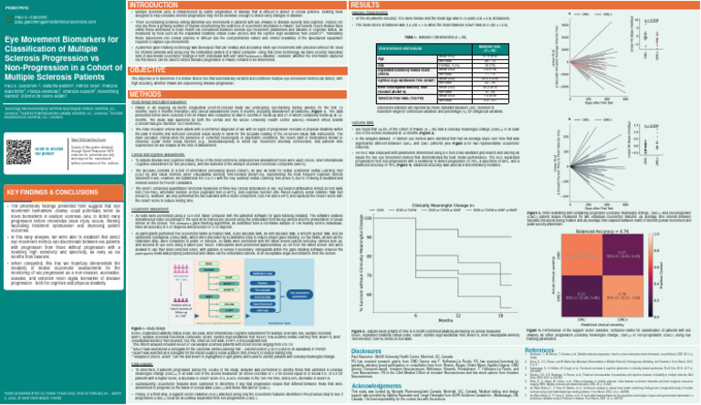 Eye Movement Biomarkers in MS Progression | PDF | Multiple Sclerosis ...