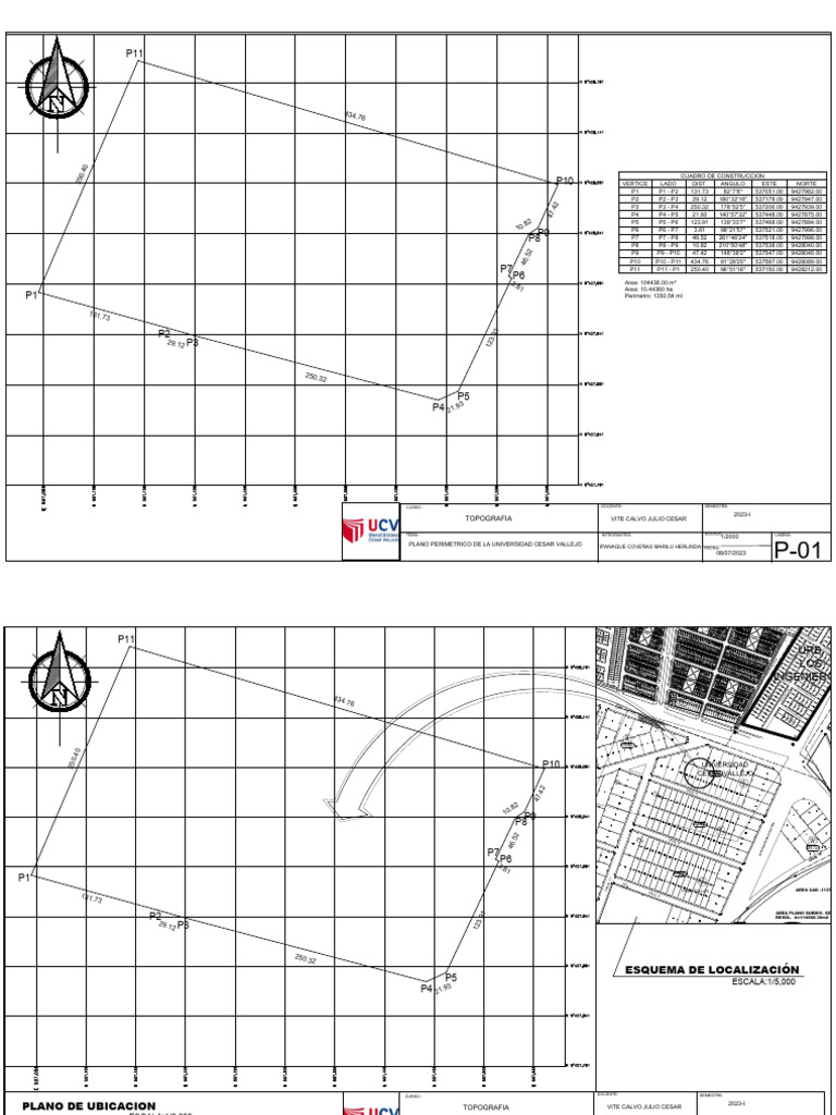 Plano Perimetrico, Ubicacion y Localizacion | PDF