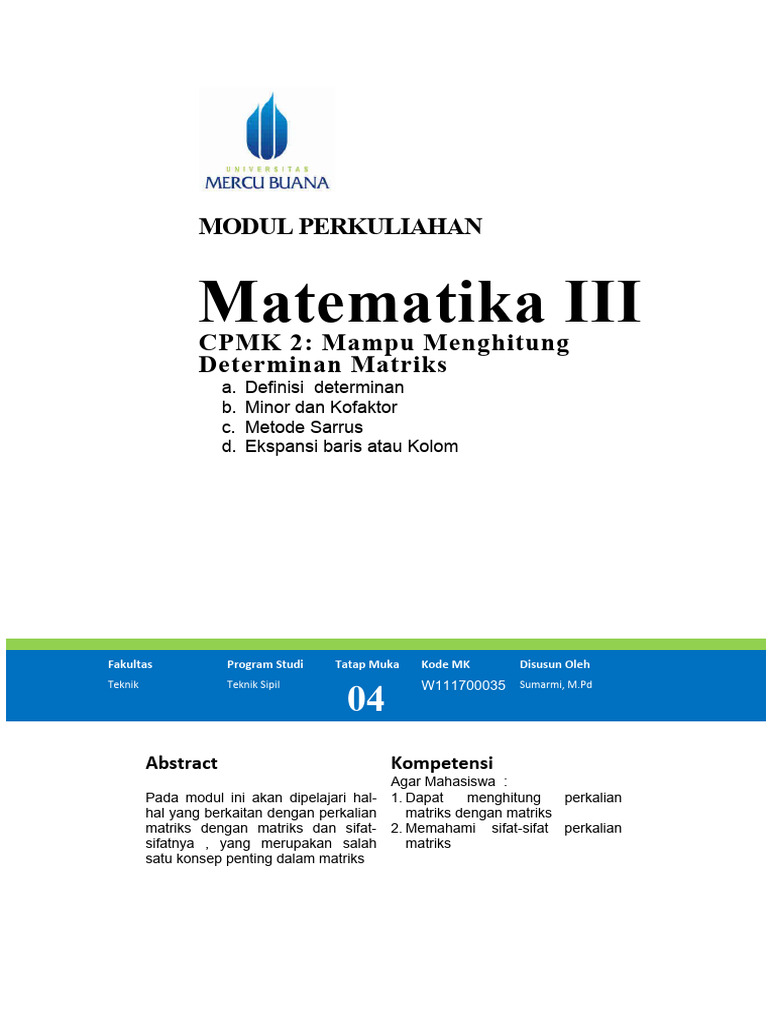 Modul-4. Mtk III | PDF