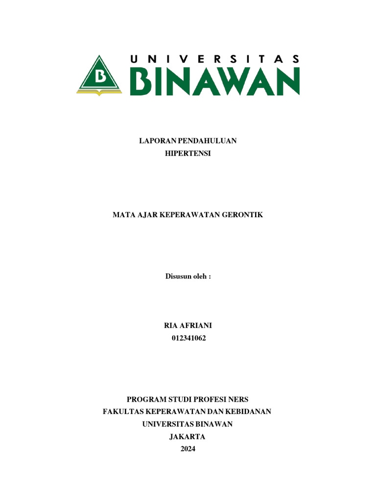 LP Hipertensi - Ria Afriani | PDF