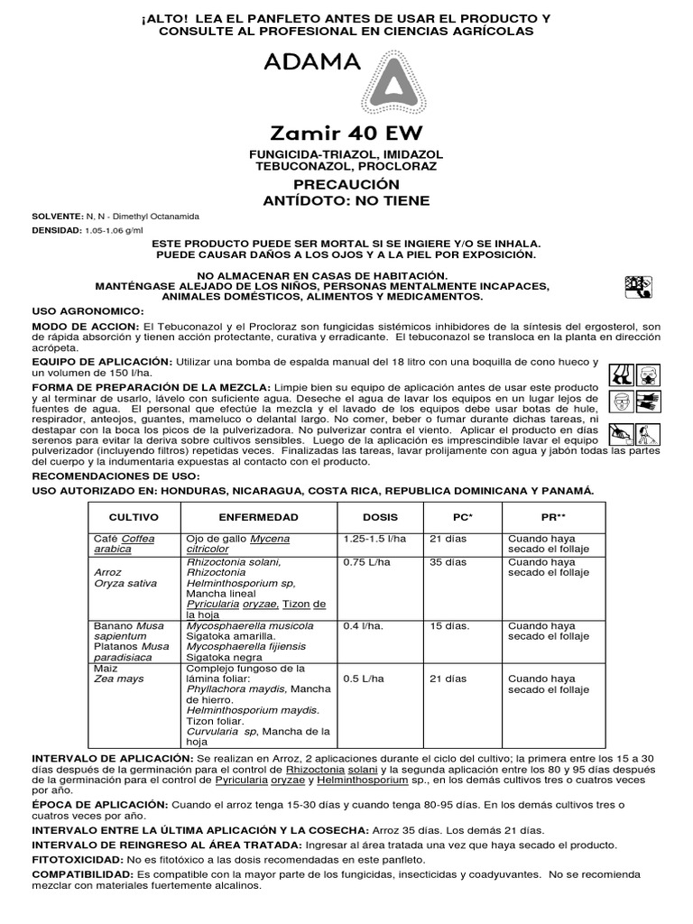 Zamir 40 EW Panfleto | PDF | Agua