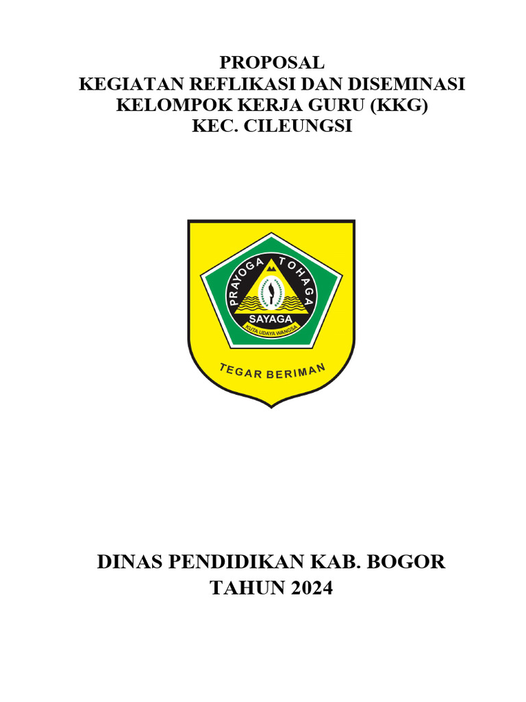 Proposal KKG 2024 Kecamatan | PDF
