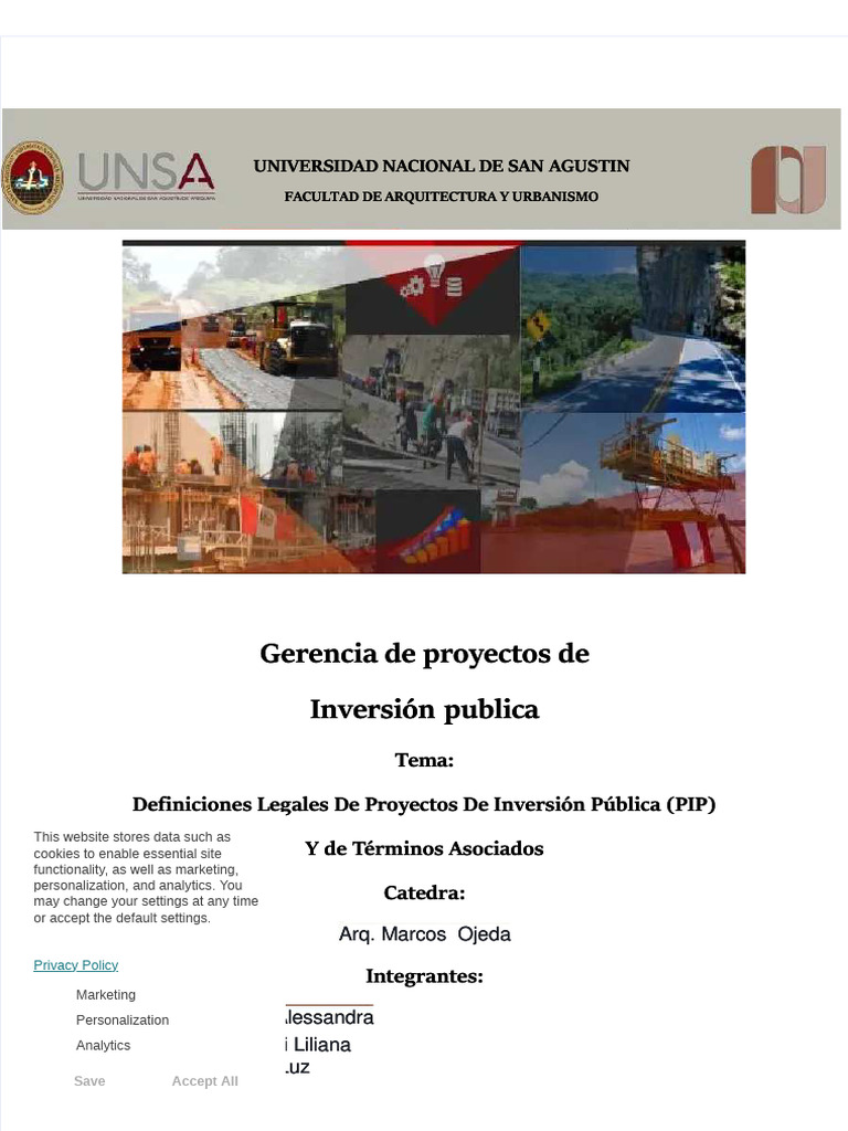 PDF Definiciones Legales de Proyectos de Inversion Publica Pip y Terminos Asoaciados - Compress ...