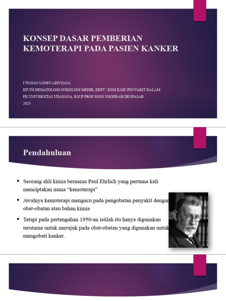 Pemberian Kemoterapi pada Pasien Kanker | PDF