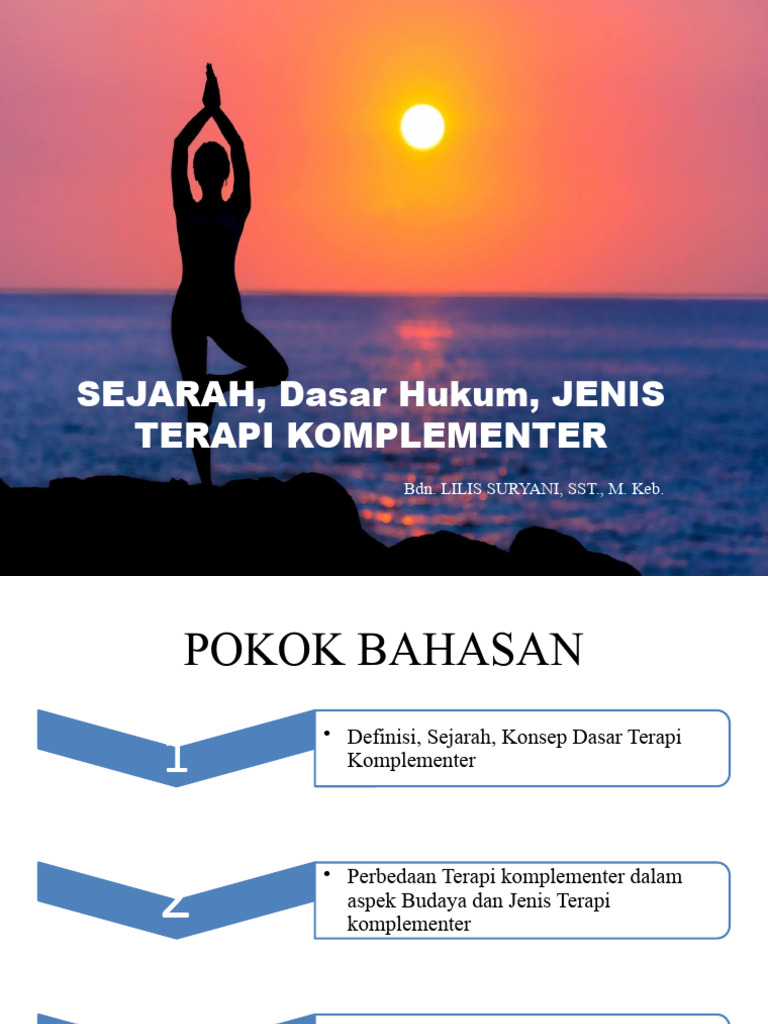 Pengertian, Sejarah, Jenis Terapi Komplementer | PDF