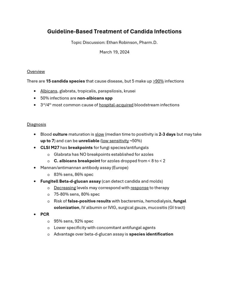 Candida TD | PDF | Candida (Fungus) | Microbiology