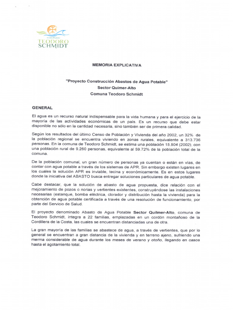 Memoria Explicativa | PDF