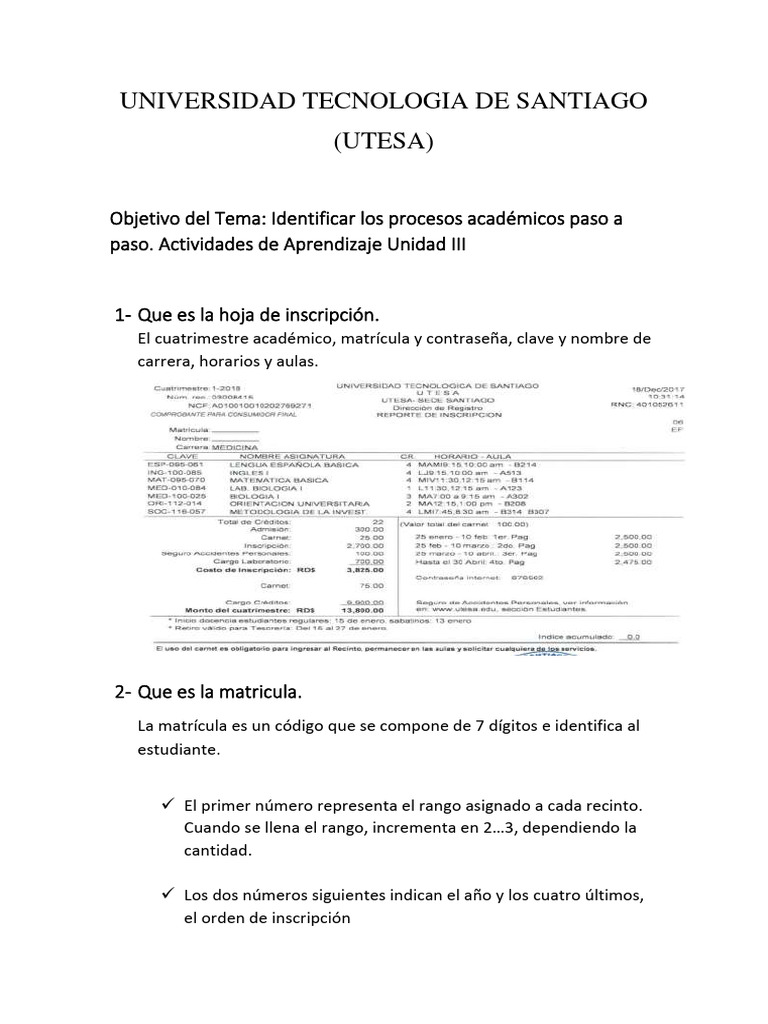 Unidad 3 Aprendizaje Pdf Crédito Del Curso Contraseña