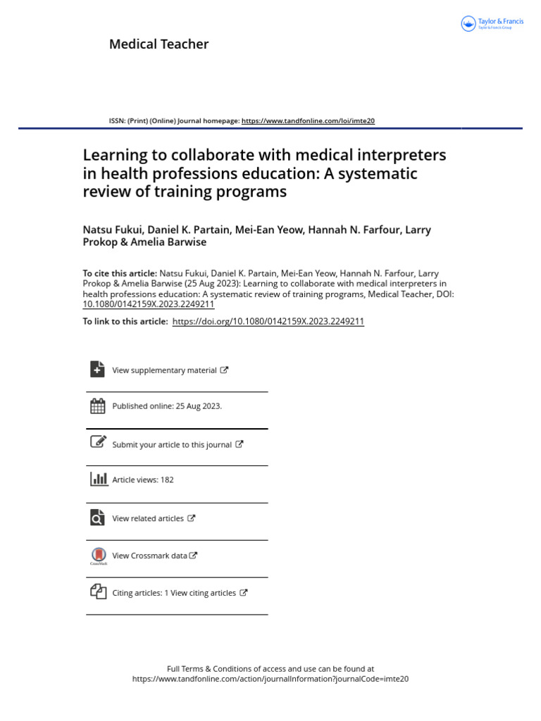 22-Learning To Collaborate With Medical Interpreters in Health ...