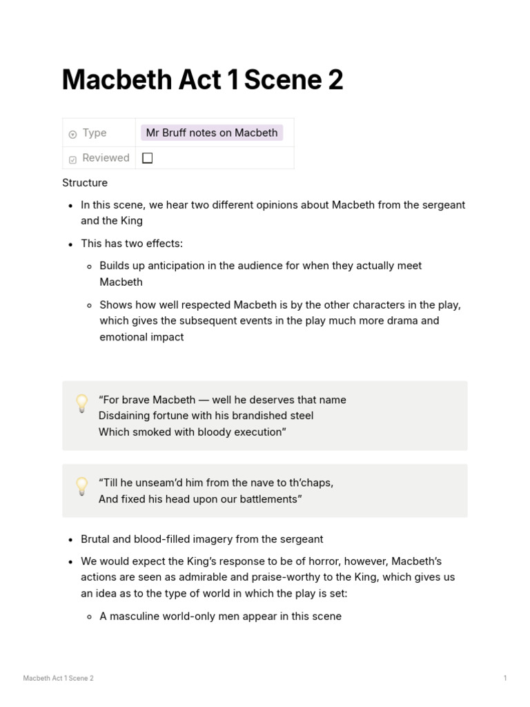 Macbeth Act 1 Scene 2 | Download Free PDF | Macbeth