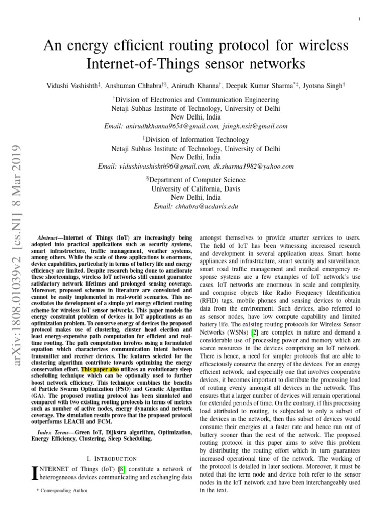 (s36) - An Energy Efficient Routing Protocol For Wireless Internet-Of-Things Sensor Networks ...