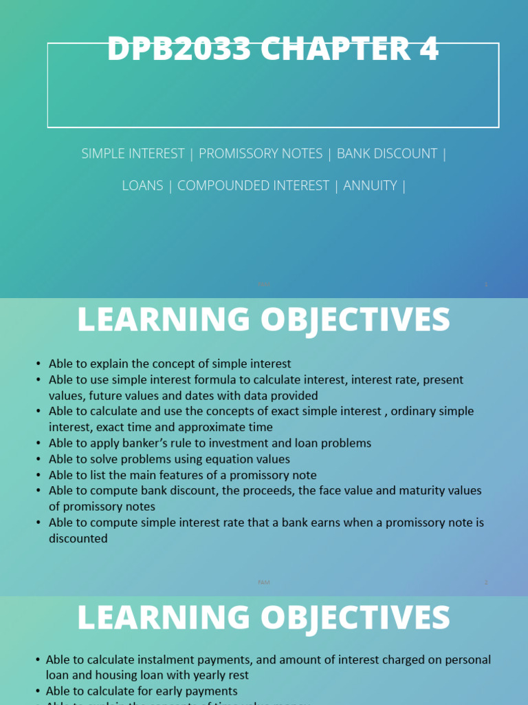 Chapter 4 Interest | PDF | Interest | Present Value