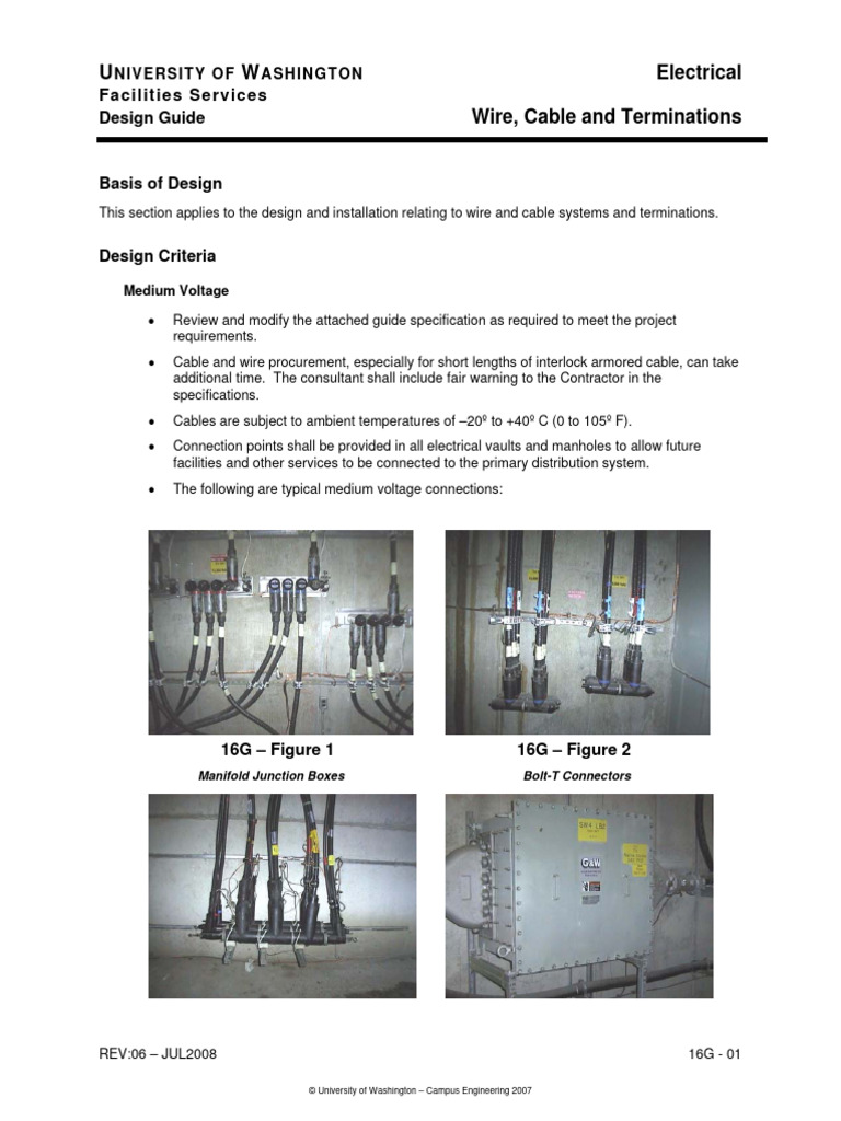 08-16G_WireCable&Terminations | Download Free PDF | Electrical Wiring | Electrical Equipment