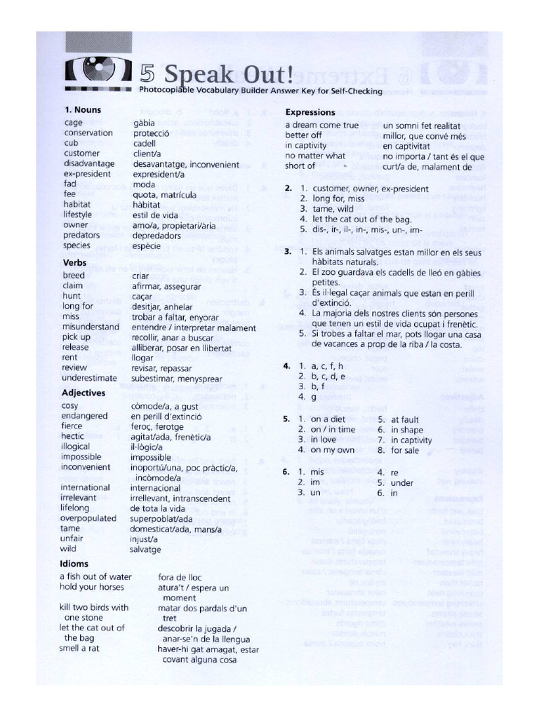 Viewpoints1 Glossary Unit5 | PDF