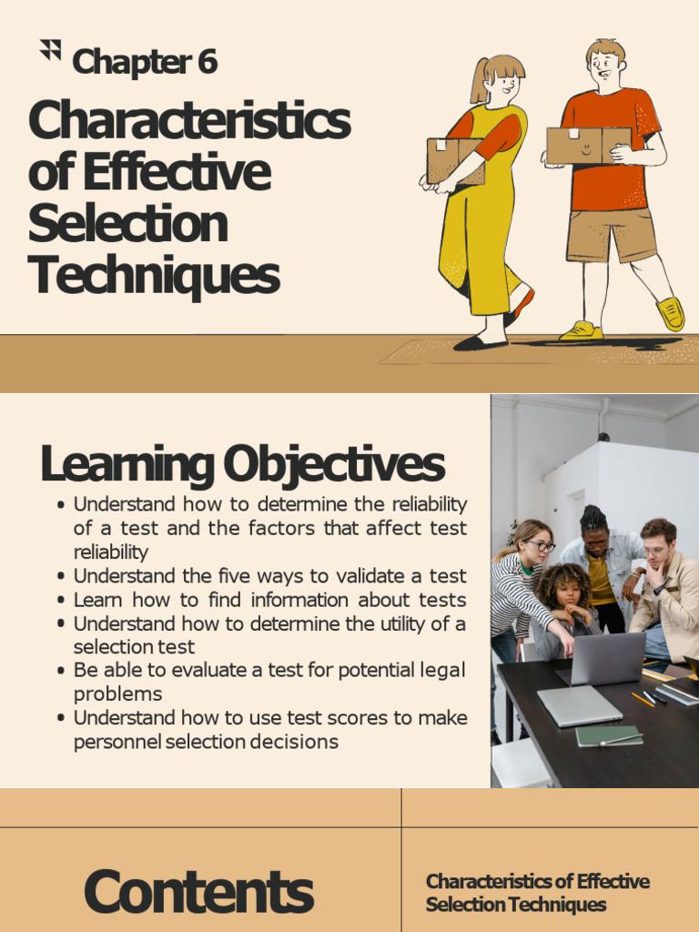 06 Characteristics of Effective Selection Techniques | Download Free PDF | Validity (Statistics ...