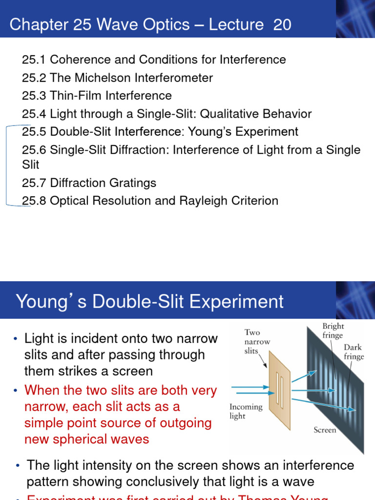 Lecture 20 | PDF | Diffraction | Angular Resolution