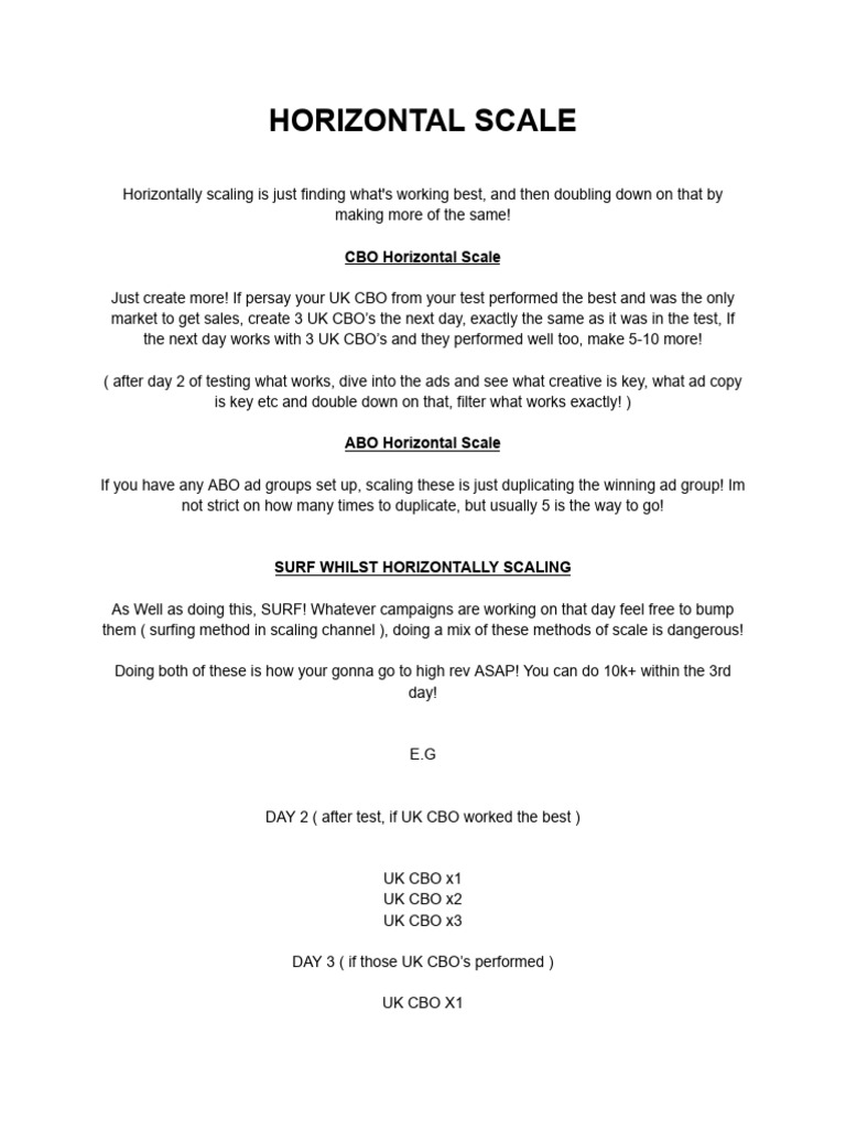 Horizontal Scale | PDF