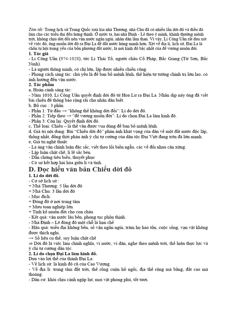 Chiếu Dời Đô | PDF