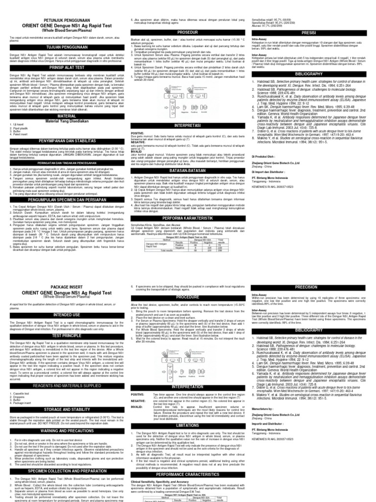 Arti Hasil Positif NS1 Dengue | PDF