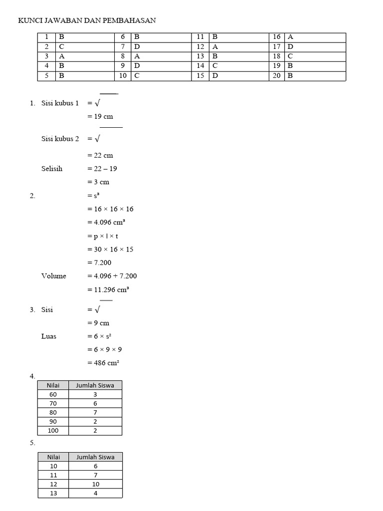 KUNCI JAWABAN DAN PEMBAHASAN MMK | PDF