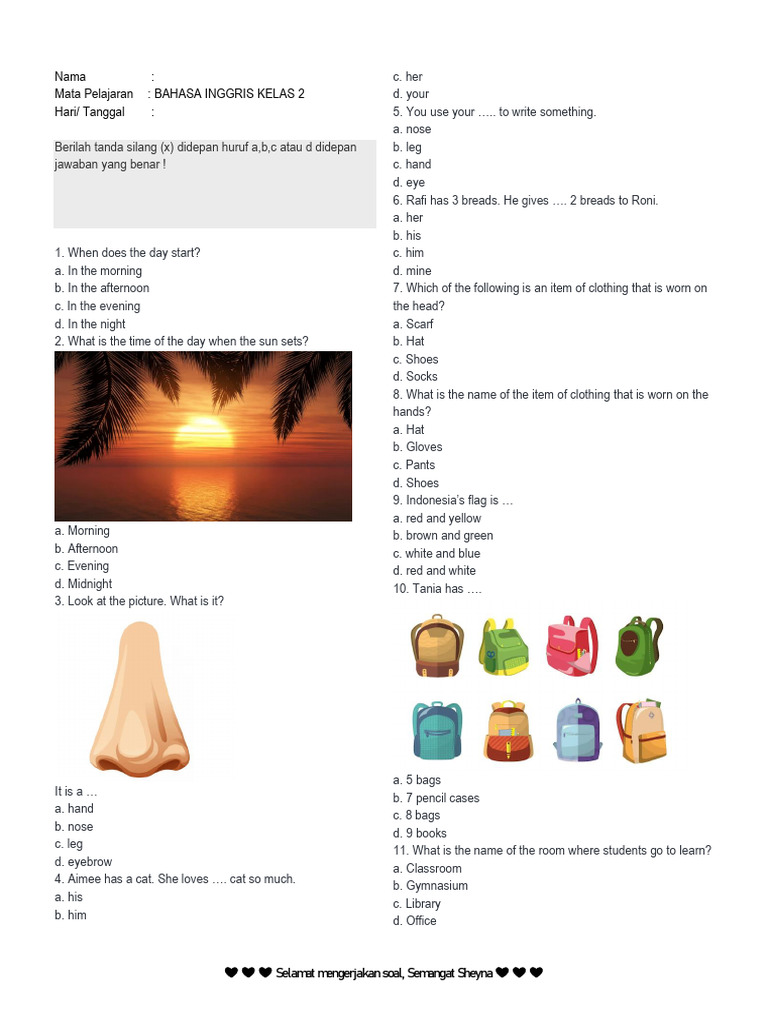 Bahasa Inggris Kelas 2 Semester 2 Jilid 2 Pdf Clothing