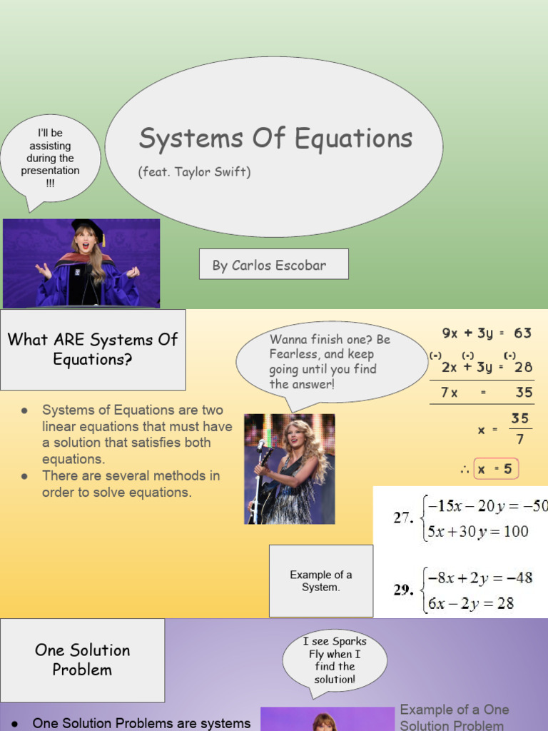 Carlos Escobar - Algebra 1 Class Project - Presentation Instructions ...
