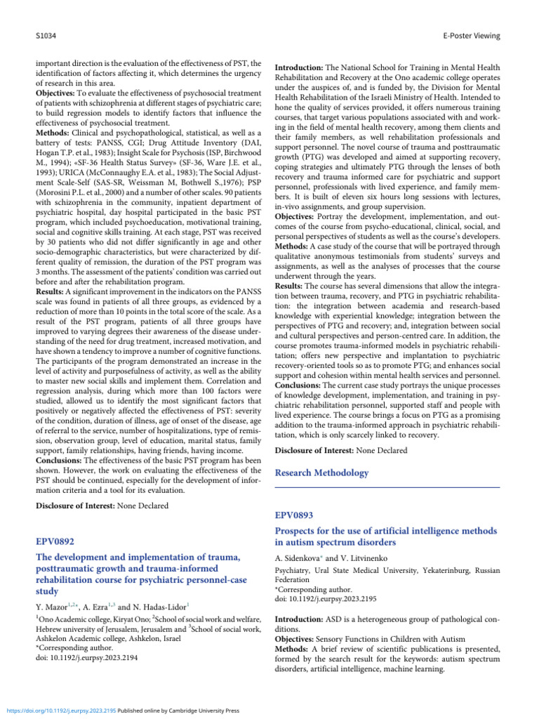 Prospects For The Use of Artificial Intelligence Methods in Autism ... Prospects For The Use of Artificial Intelligence Methods in Autism ...